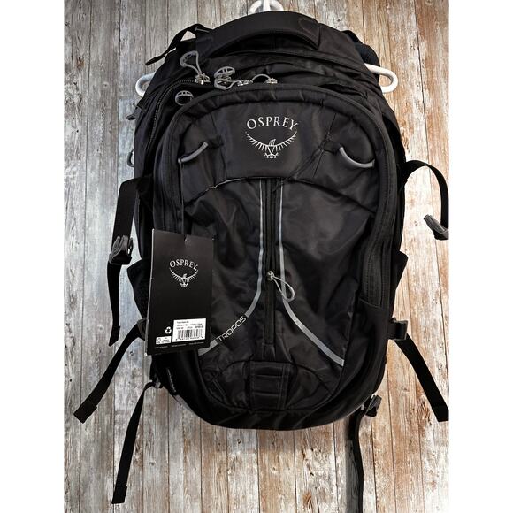 OSPREY | Bags | New Osprey Tropos Back Pack Black Dual Stretch Mesh ...